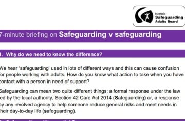 7 minute briefings | Norfolk Safeguarding Adults Board