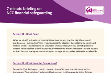 7 minute briefings | Norfolk Safeguarding Adults Board