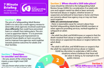 7 minute briefings | Norfolk Safeguarding Adults Board