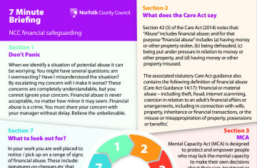 7 minute briefings | Norfolk Safeguarding Adults Board